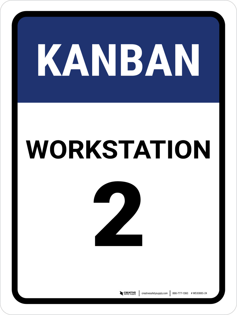 Kanban Workstation 2 Portrait - Wall Sign | Creative Safety Supply
