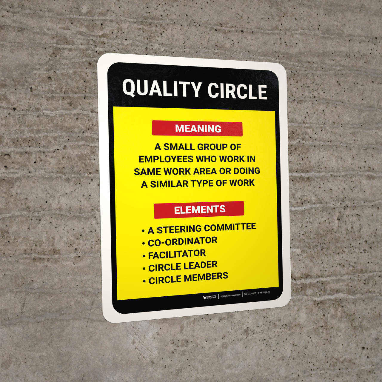 Quality Circle Portrait - Wall Sign
