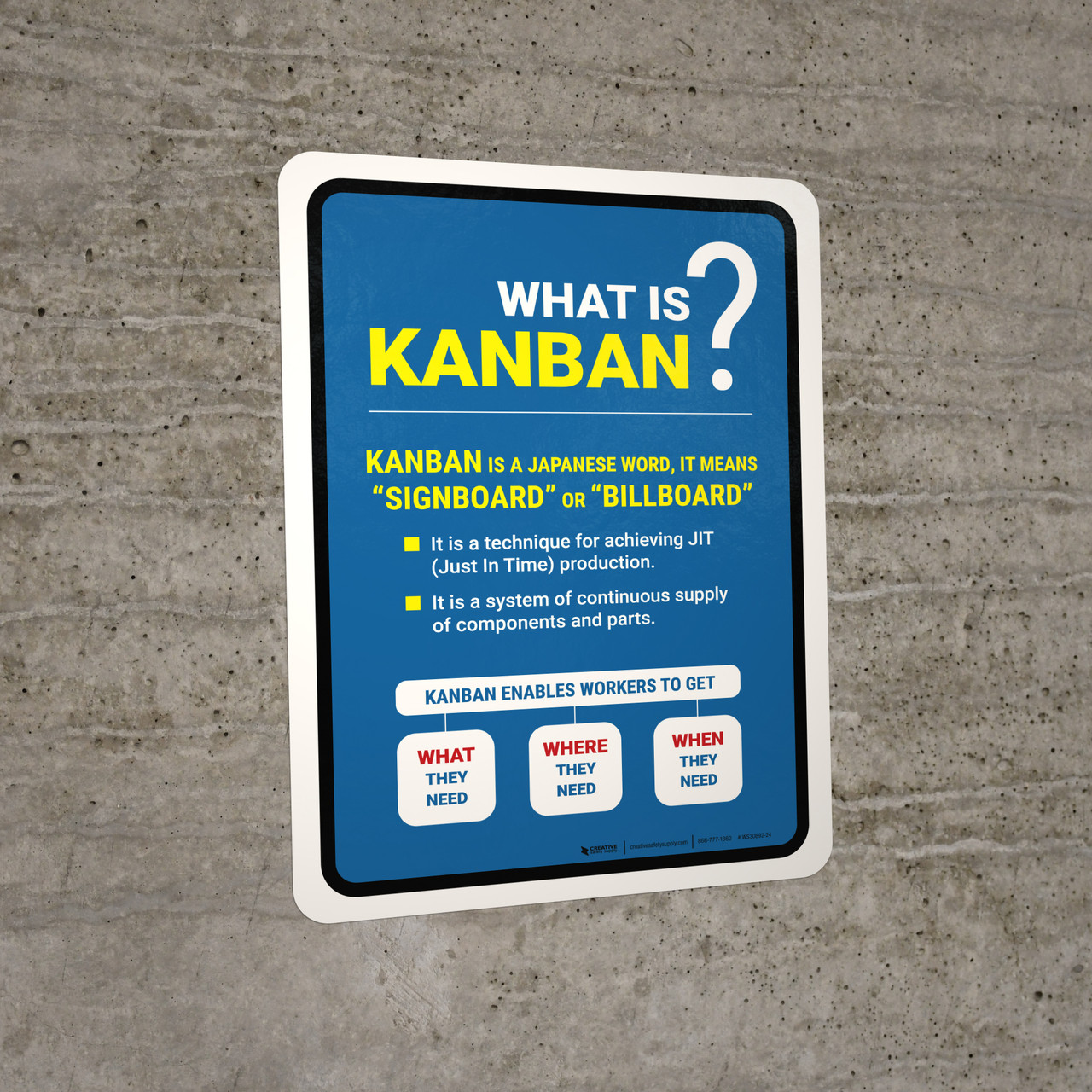 What is Kanban Portrait - Wall Sign | Creative Safety Supply