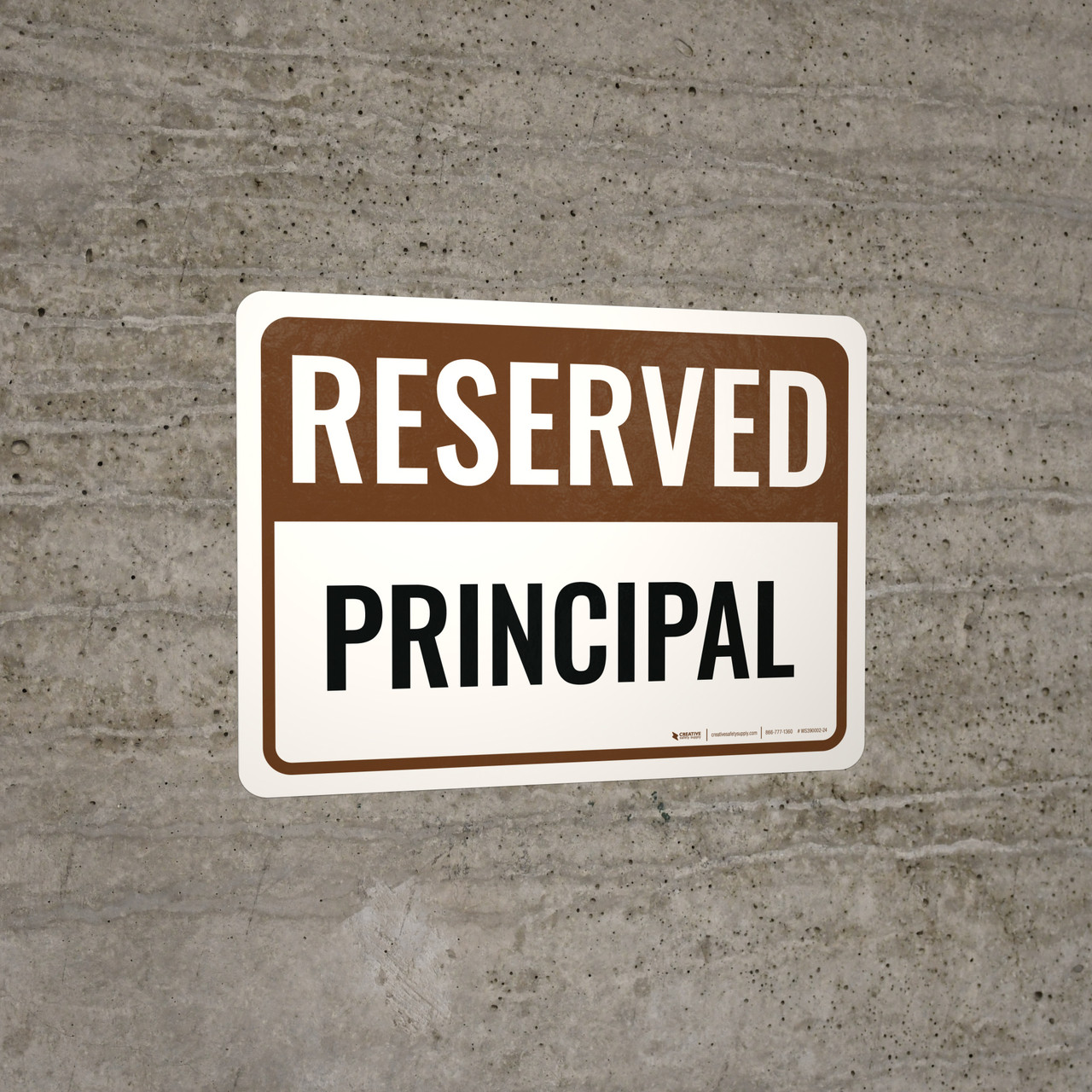 Reserved Principal Landscape - Wall Sign | Creative Safety Supply