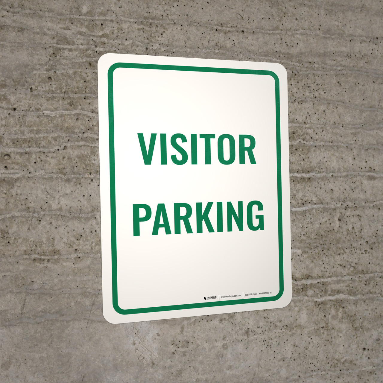 Visitor Parking Green Portrait - Wall Sign | Creative Safety Supply
