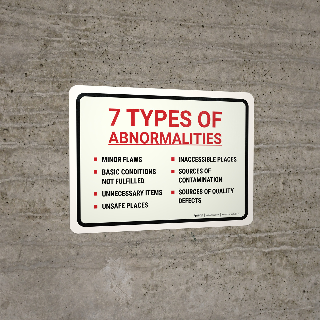 Seven Types of Abnormalities Landscape - Wall Sign