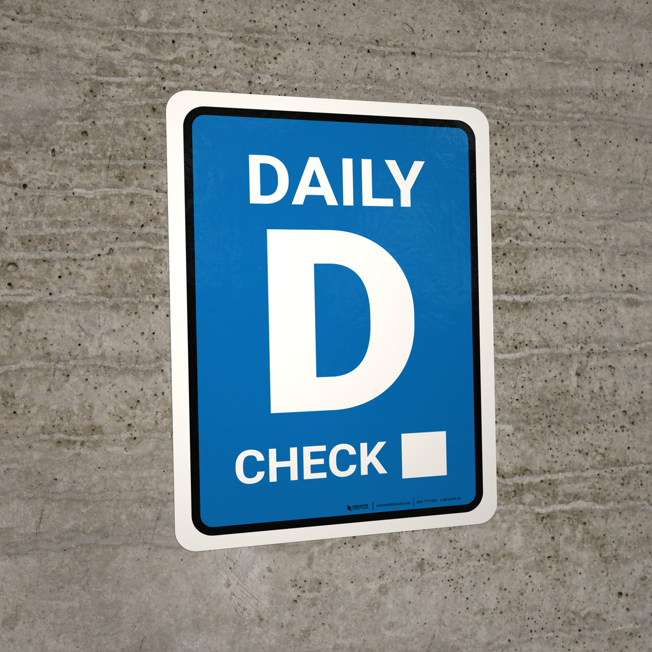 TPM Daily Inspection Portrait - Wall Sign