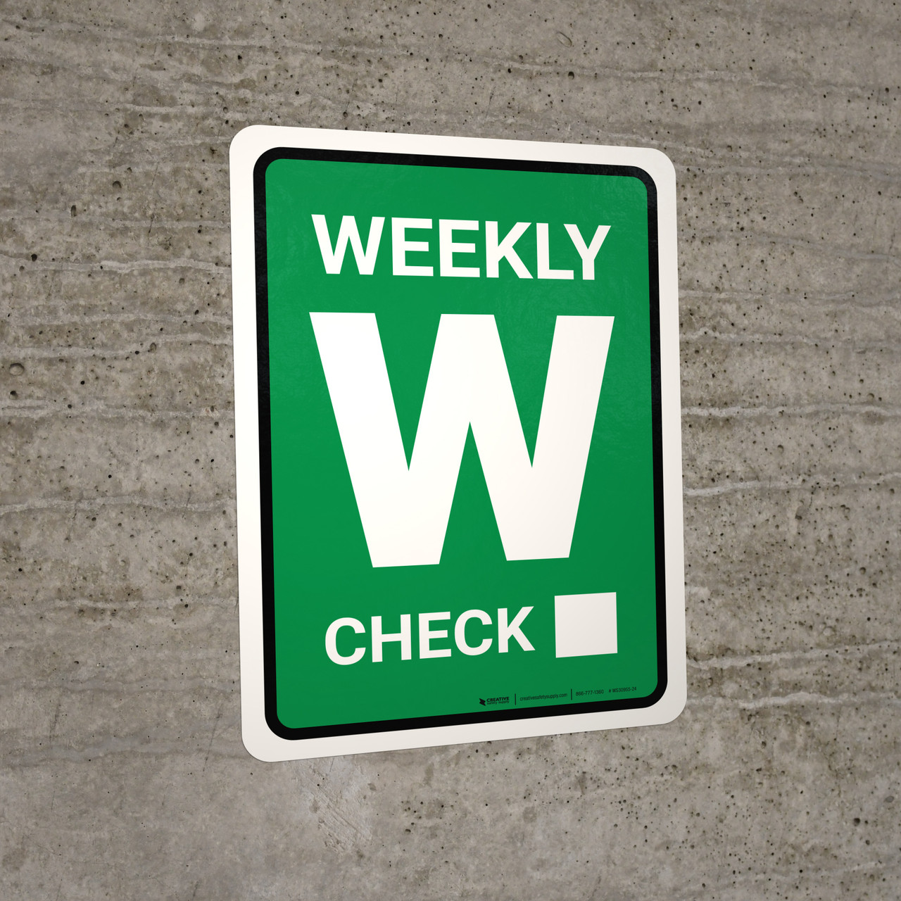 TPM Weekly Inspection Portrait - Wall Sign