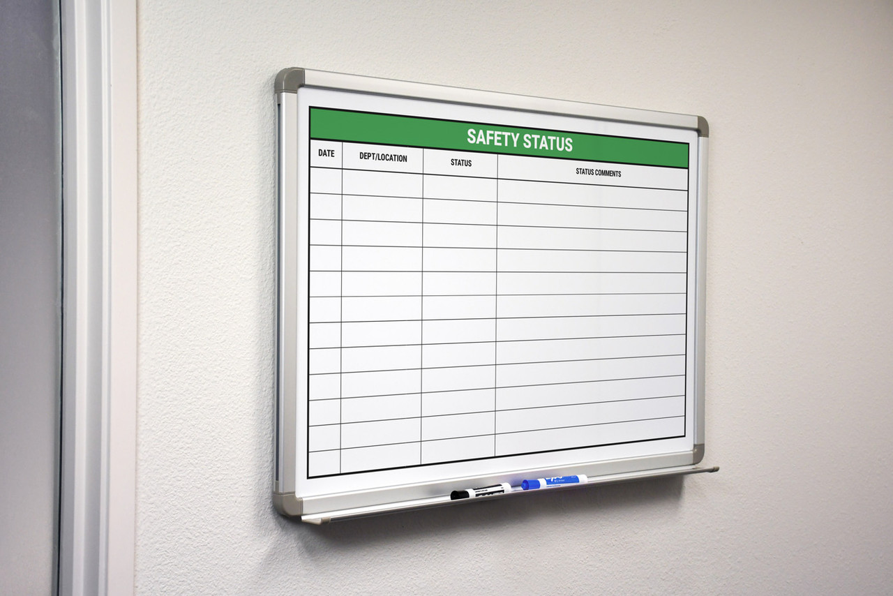 Safety Status Whiteboard