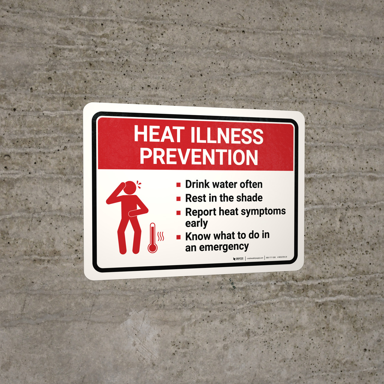 Heat Illness Prevention Landscape - Wall Sign | Creative Safety Supply