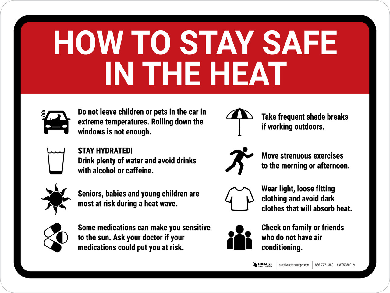 Prevetnive Measures For Heat Stress Landscape - Wall Sign