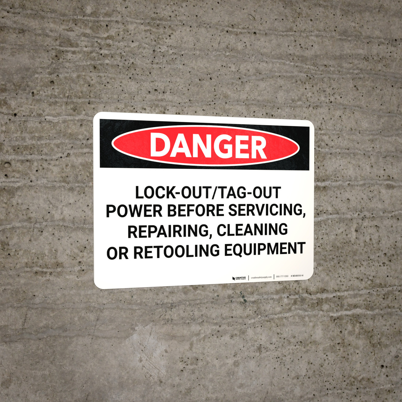 Danger: Lock Out Tag Out Before Servicing Repairing Cleaning - Wall ...