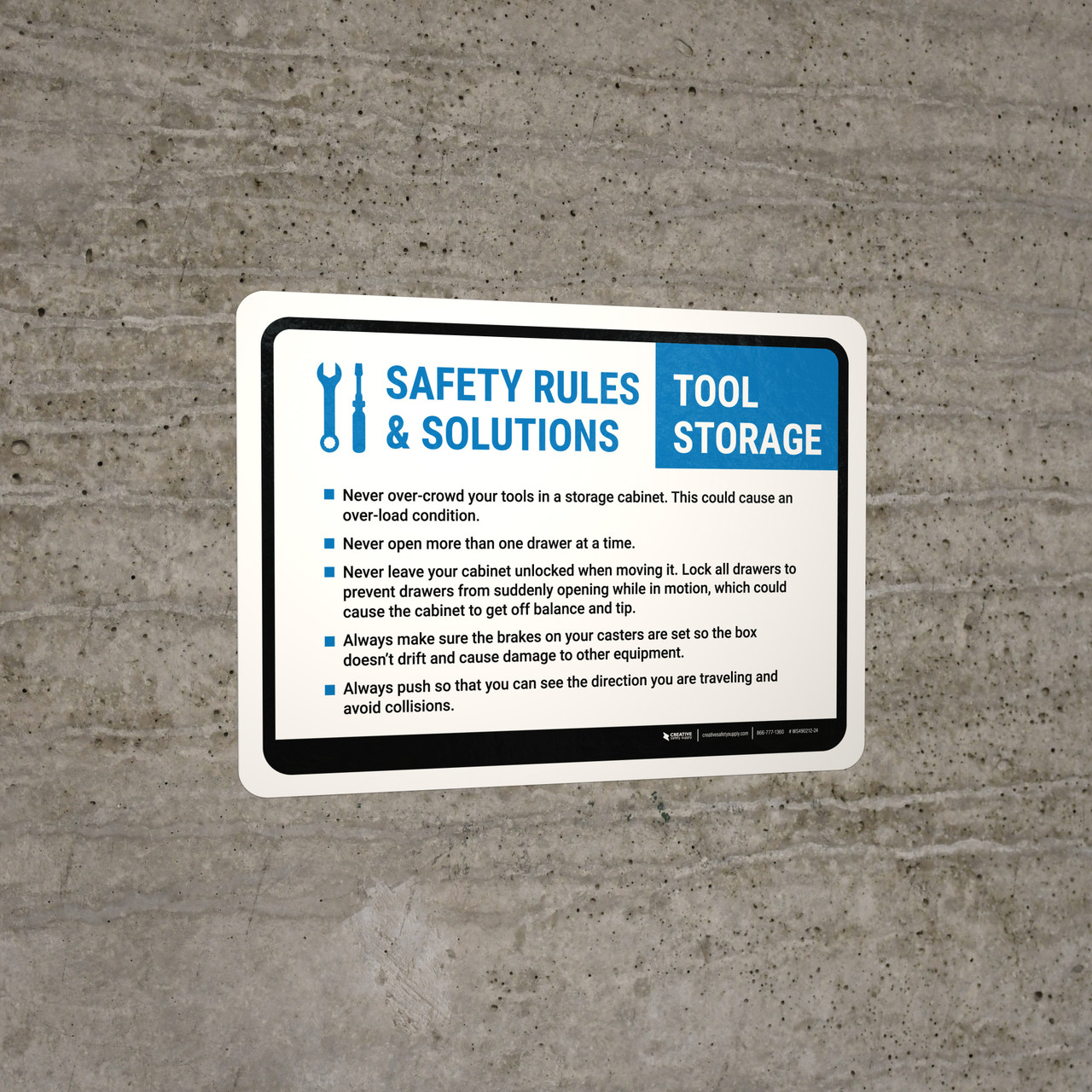 Safety Rules and Solutions Landscape - Wall Sign