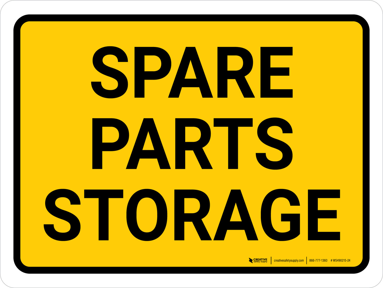 Spare Parts Storage Landscape - Wall Sign
