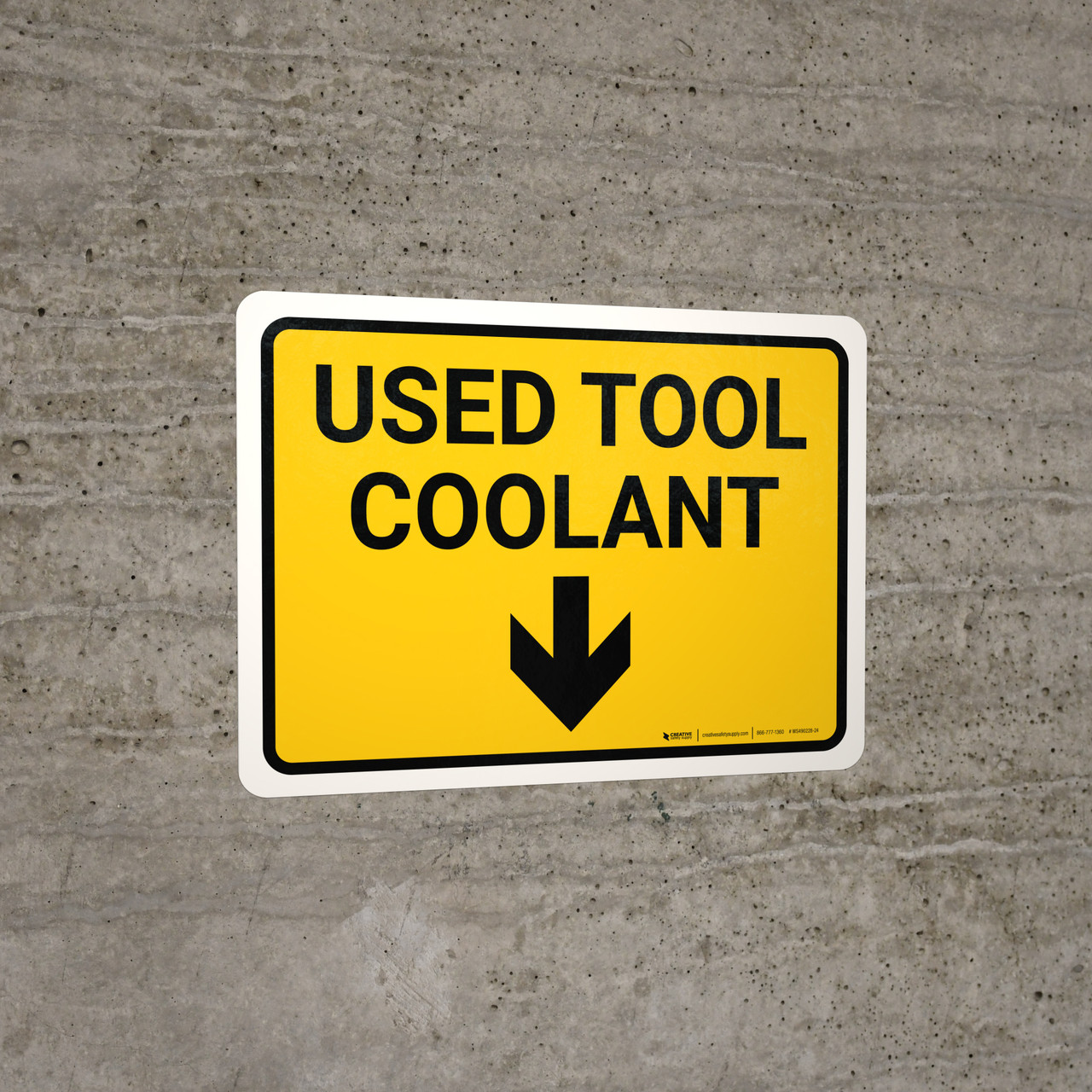 Used tool coolant down arrow Landscape - Wall Sign