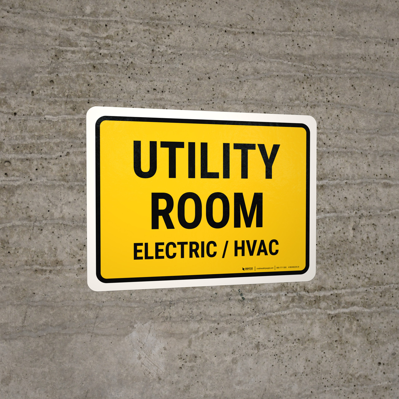 Utility Room Electric HVAC Landscape - Wall Sign