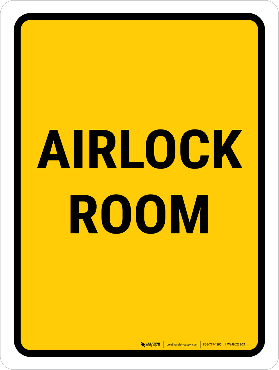 Airlock Room Portrait - Wall Sign