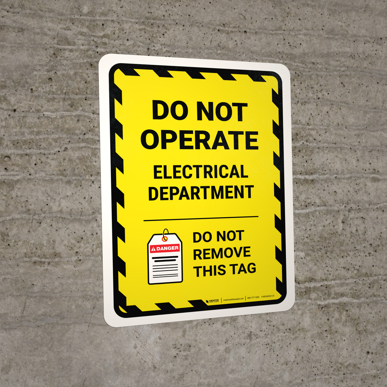 Do Not Operate Electrical Department Portrait - Wall Sign
