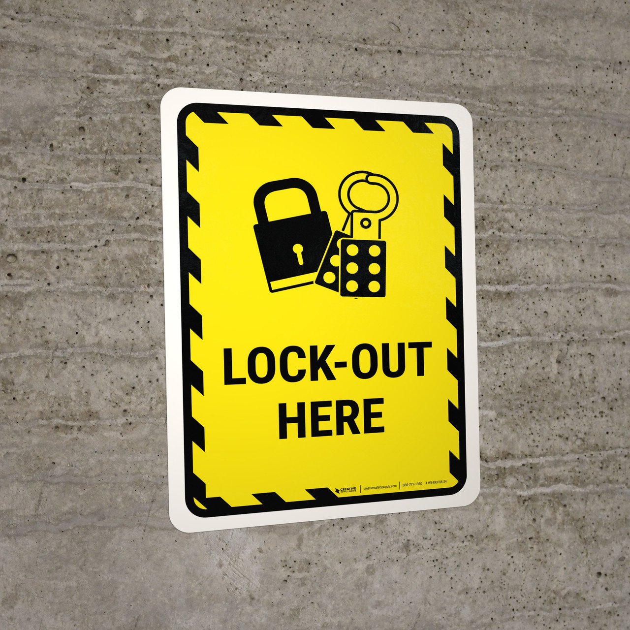 Lock Out Here Portrait - Wall Sign