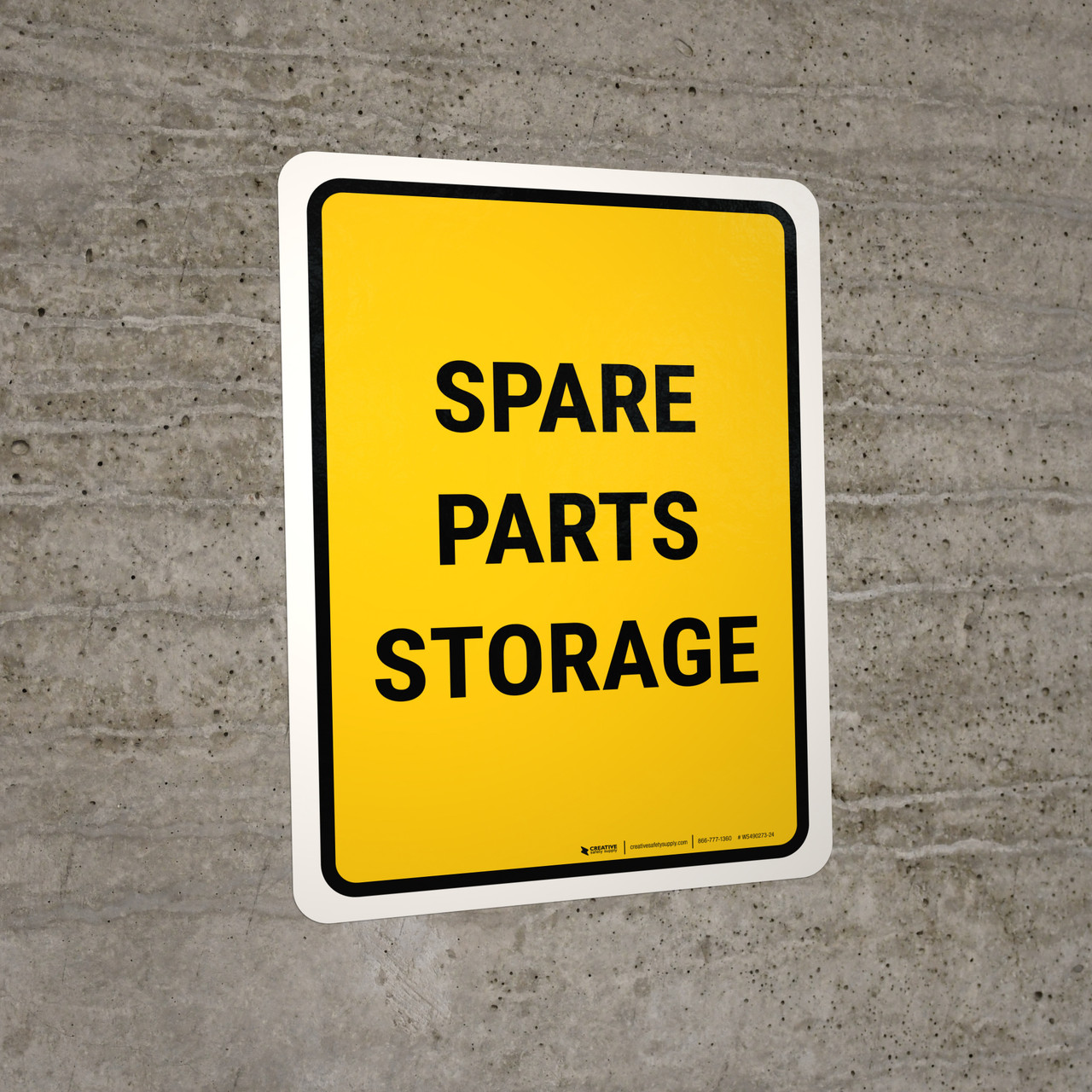 Spare Parts Storage Portrait - Wall Sign