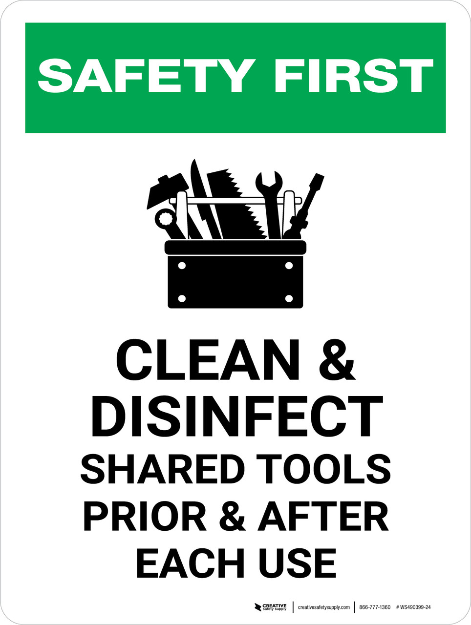 Safety First: Clean And Disinfect Shared Tools Prior And After Each Use ...