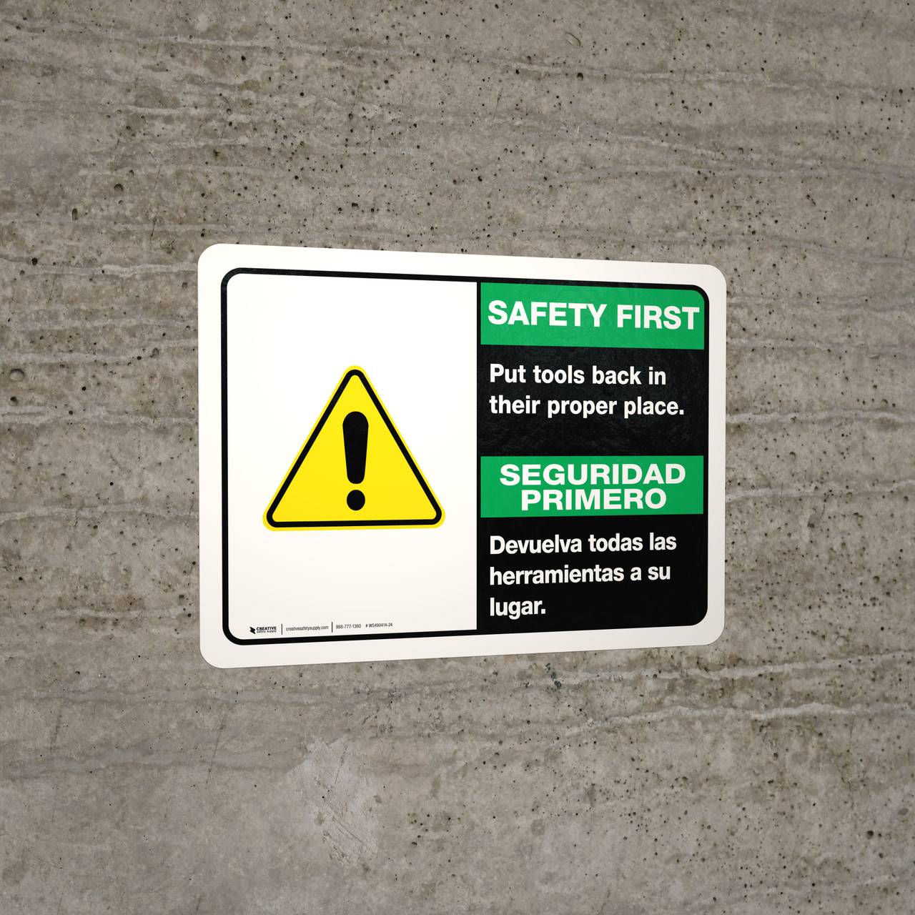 Safety First: Put Tools Back In Their Proper Place Bilingual Spanish ...