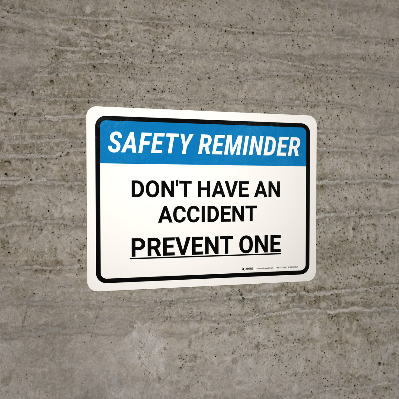 Safety Reminder: Don't Have An Accident Prevent One Landscape - Wall ...