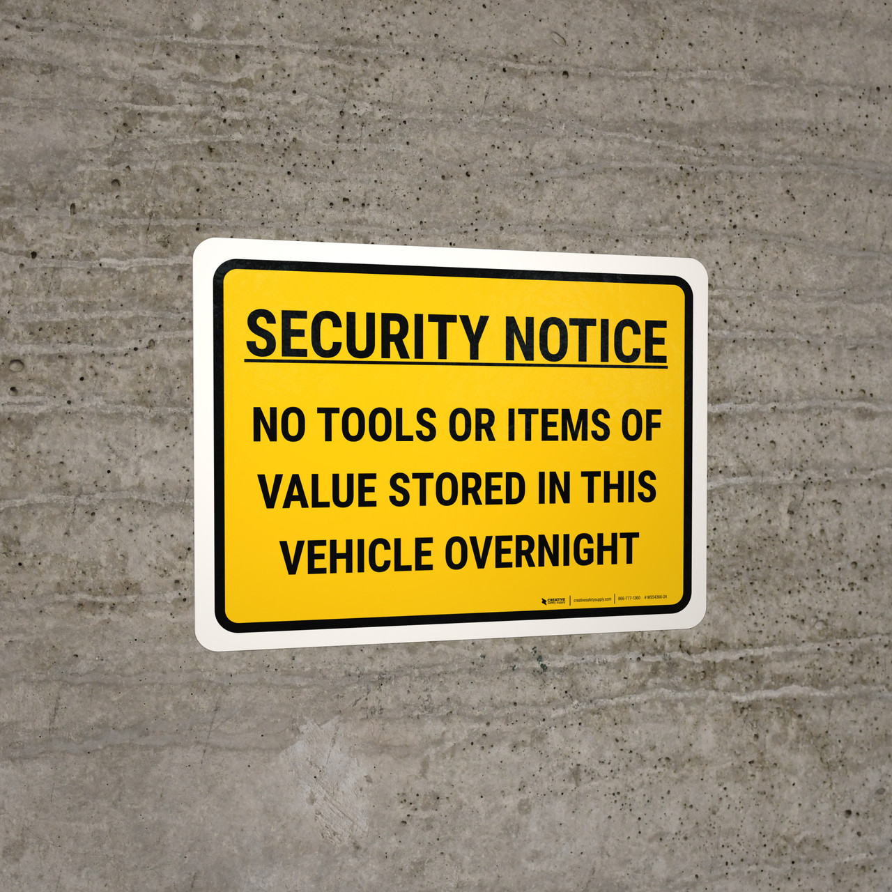 Security Notice Landscape - Wall Sign | Creative Safety Supply
