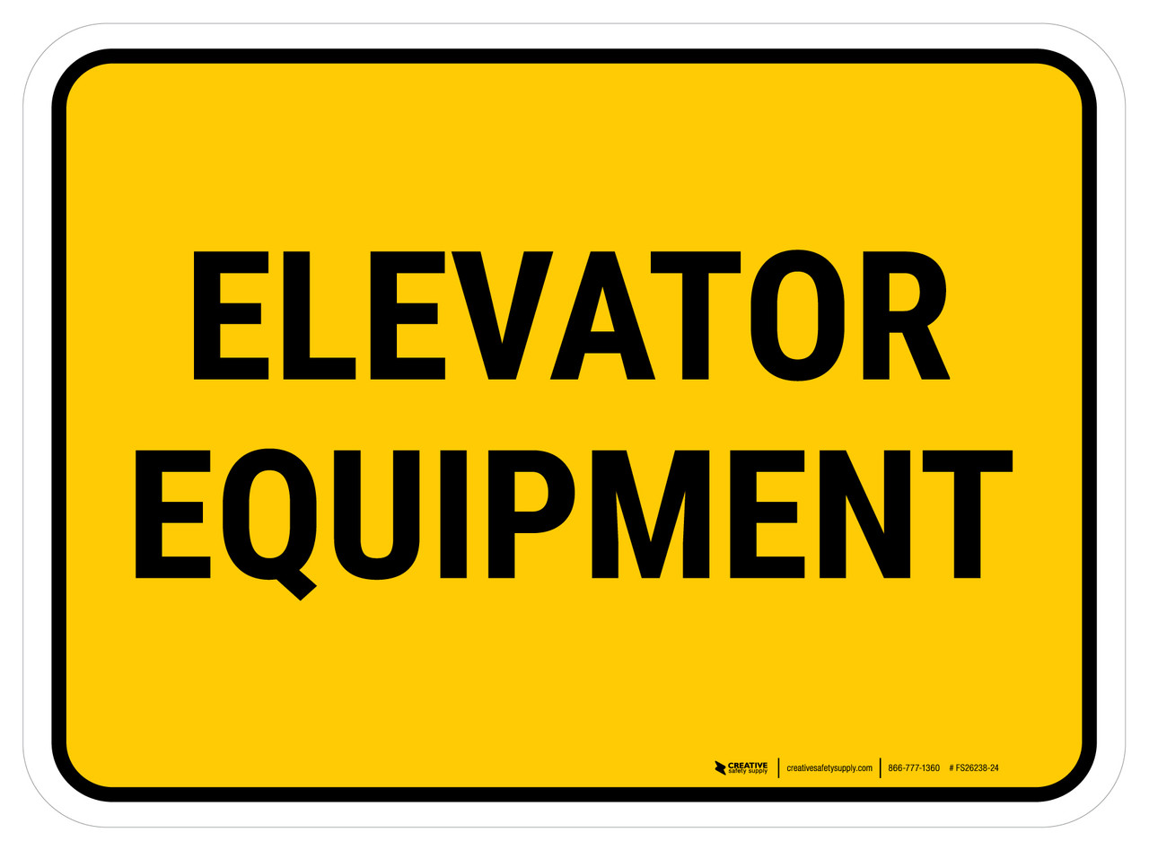 Elevator Equipment Rectangular - Floor Sign