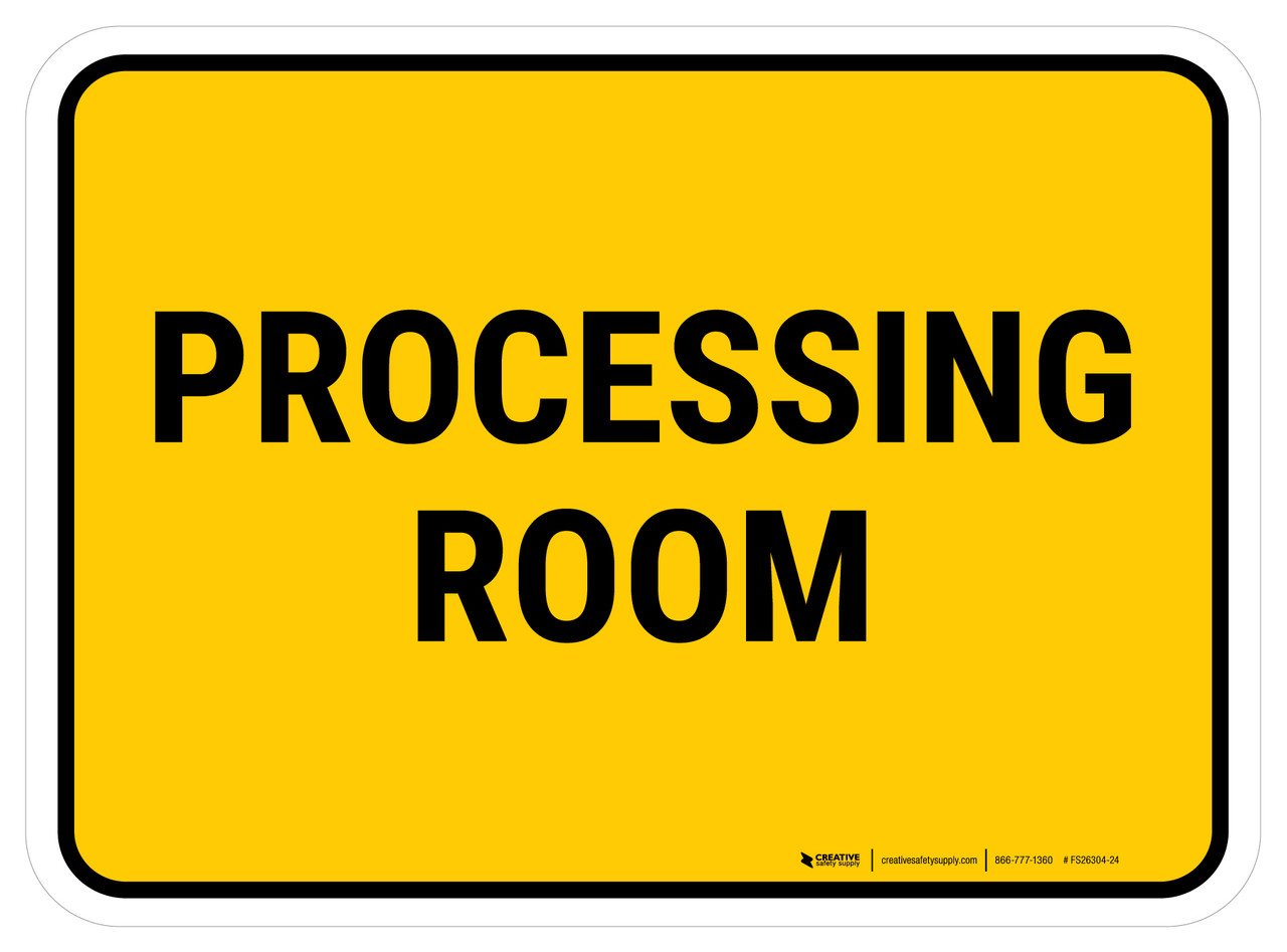 Processing Room Rectangular - Floor Sign