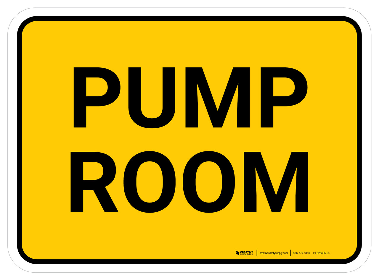 Pump Room Rectangular - Floor Sign