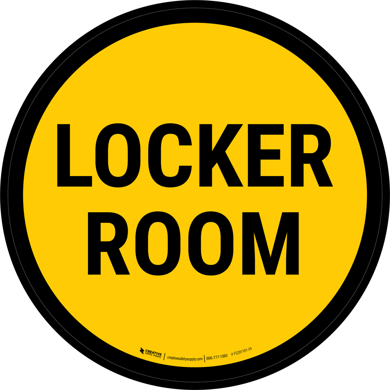 Locker Room Circular - Floor Sign