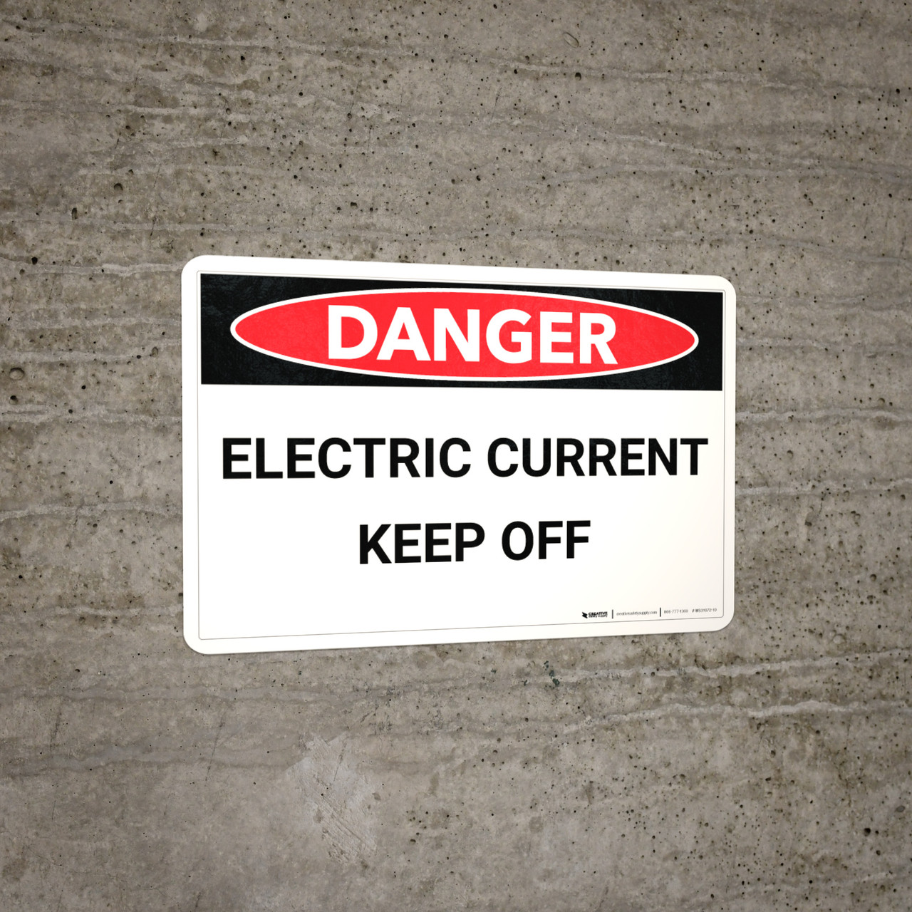 Danger: Electric Current (Wall Sign)