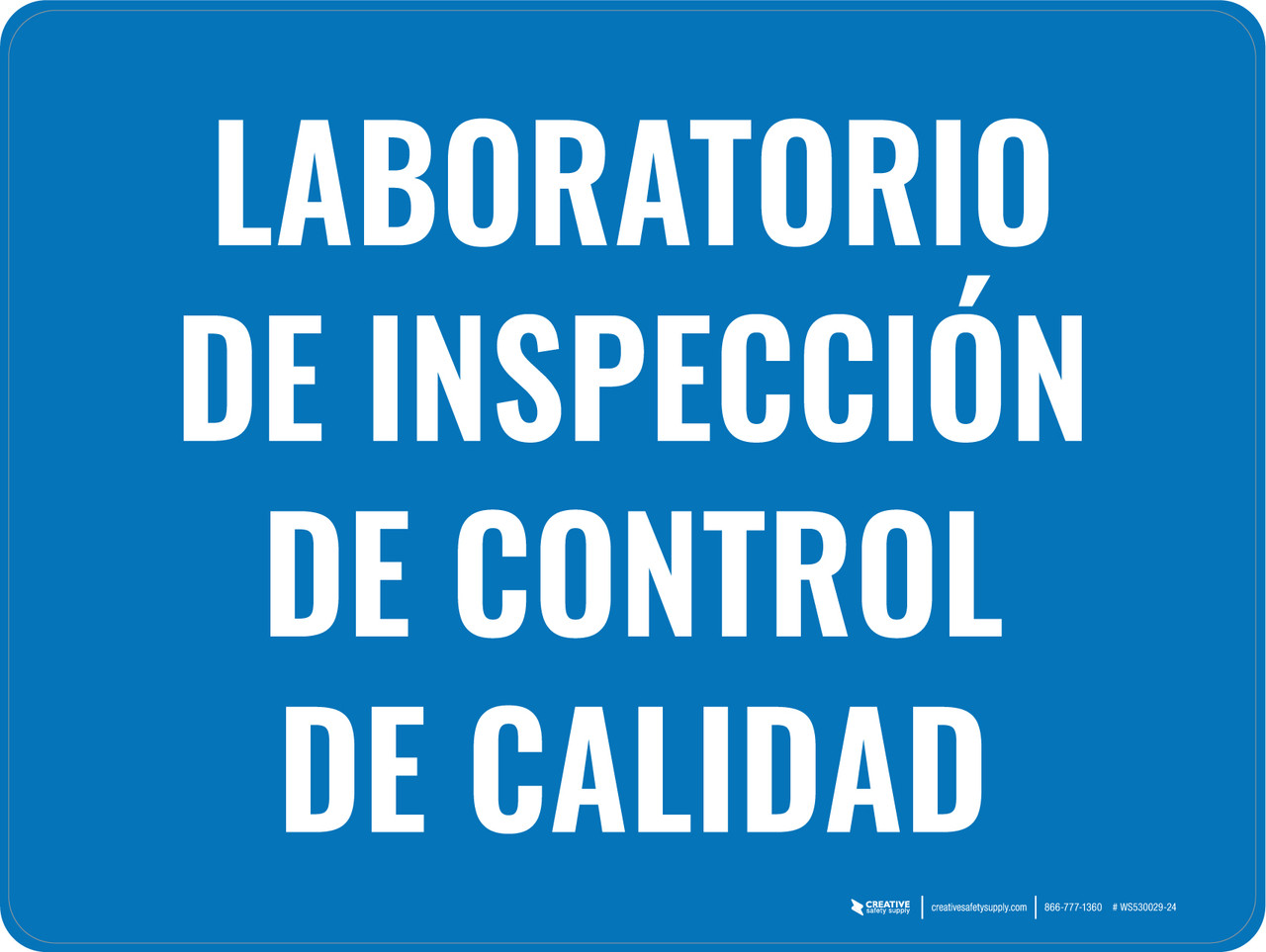 Laboratorio de Inspección de Control de Calidad - Wall Sign | Creative ...