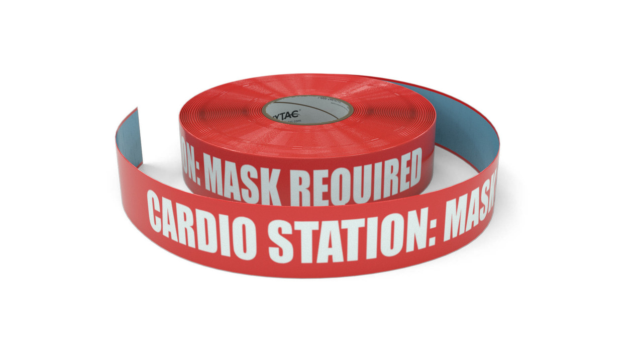 Cardio Station Mask Required - Inline Printed Floor Marking Tape