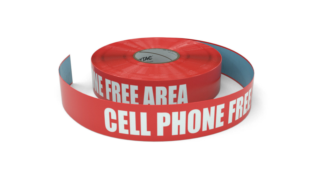 Cell Phone Free Area - Inline Printed Floor Marking Tape
