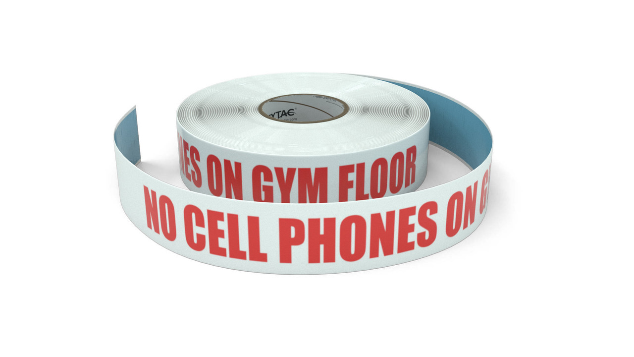 No Cell Phones on Gym Floor - Inline Printed Floor Marking Tape ...