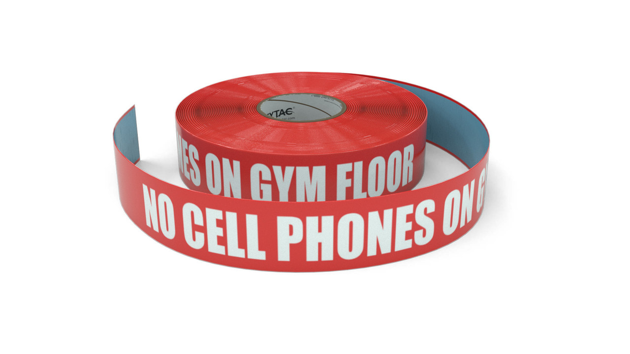 No Cell Phones on Gym Floor - Inline Printed Floor Marking Tape ...