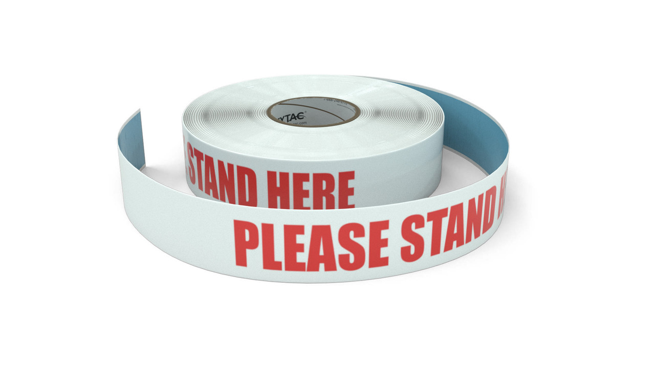 Please Stand Here - Inline Printed Floor Marking Tape | Creative Safety ...
