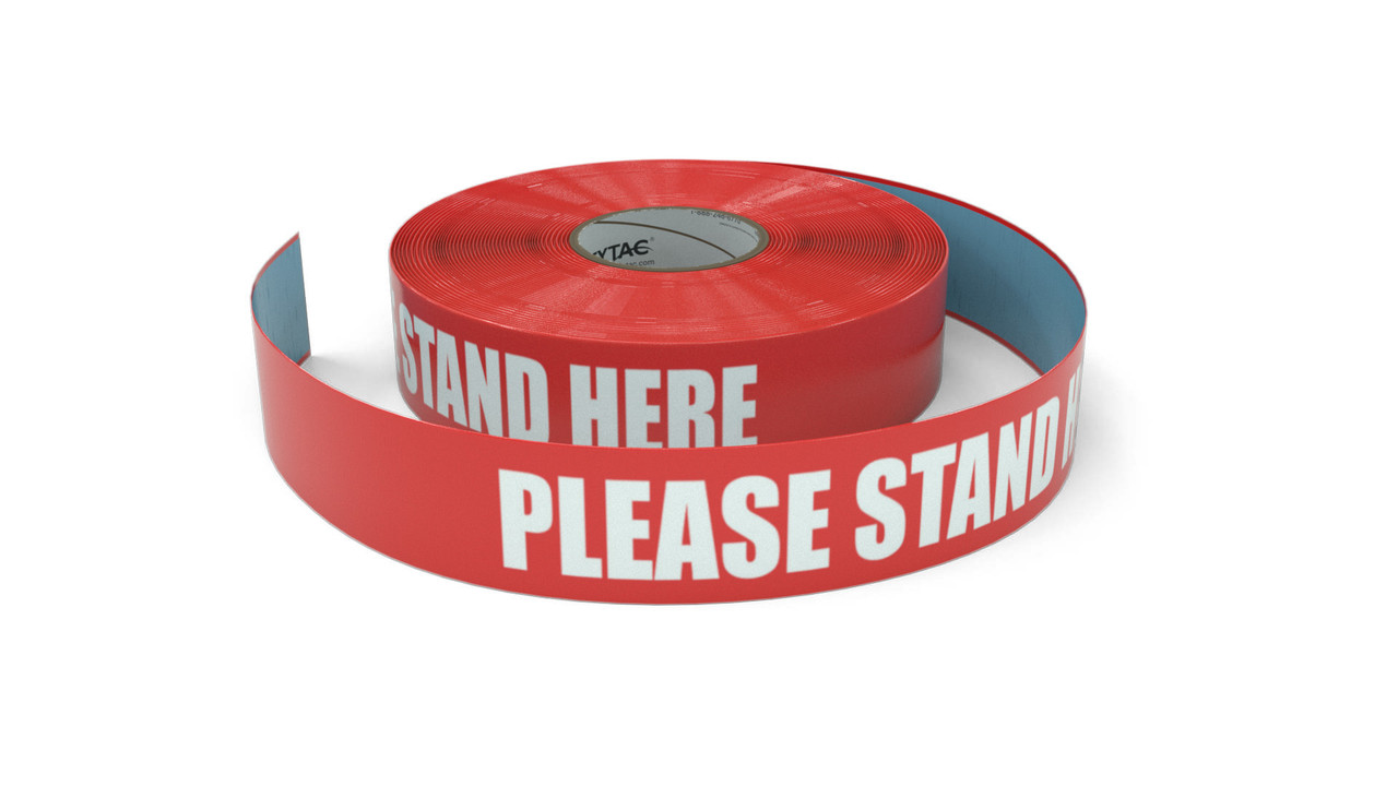 Please Stand Here - Inline Printed Floor Marking Tape | Creative Safety ...