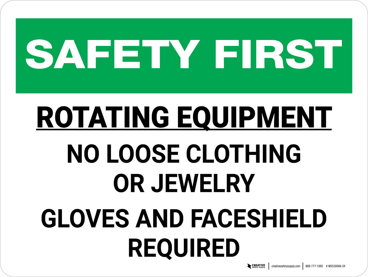 Safety First: Rotating Equipment No Loose Clothing or Jewelry Landscape ...