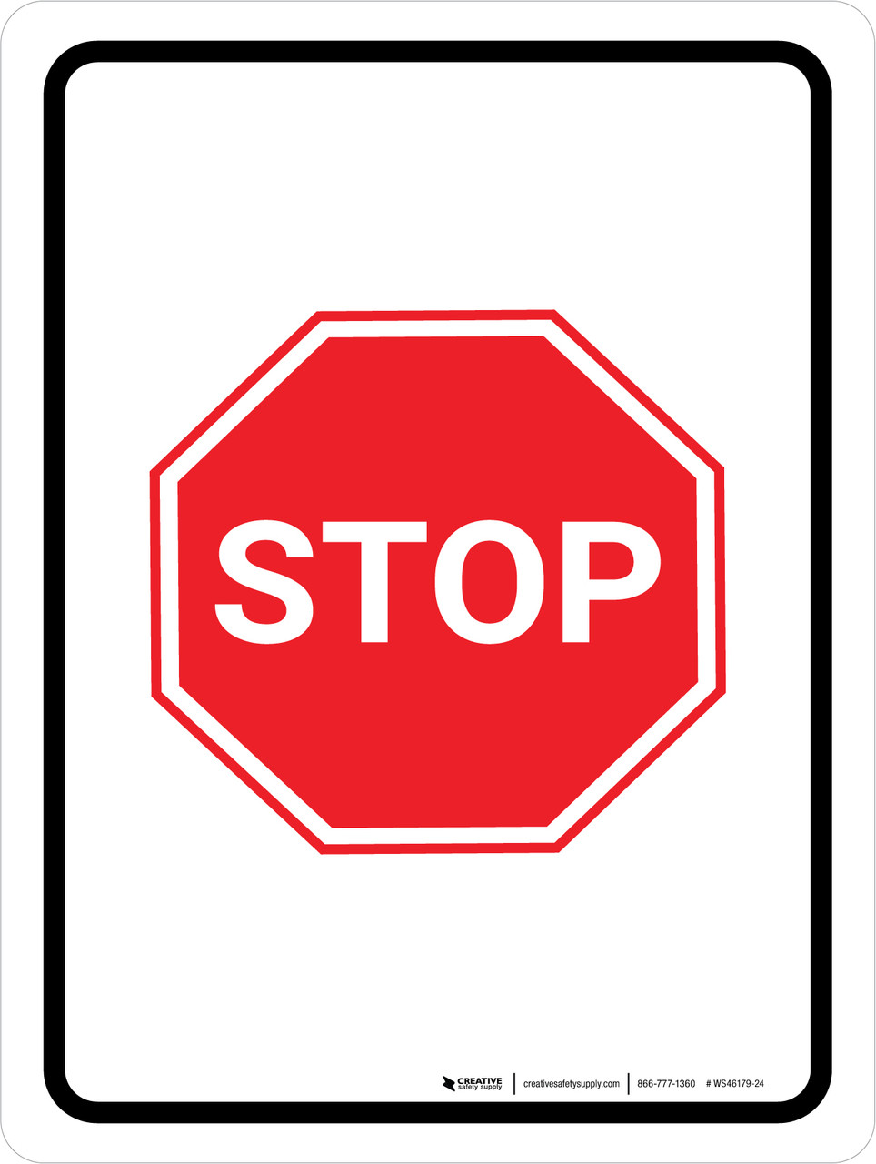 STOP Portrait - Wall Sign | Creative Safety Supply