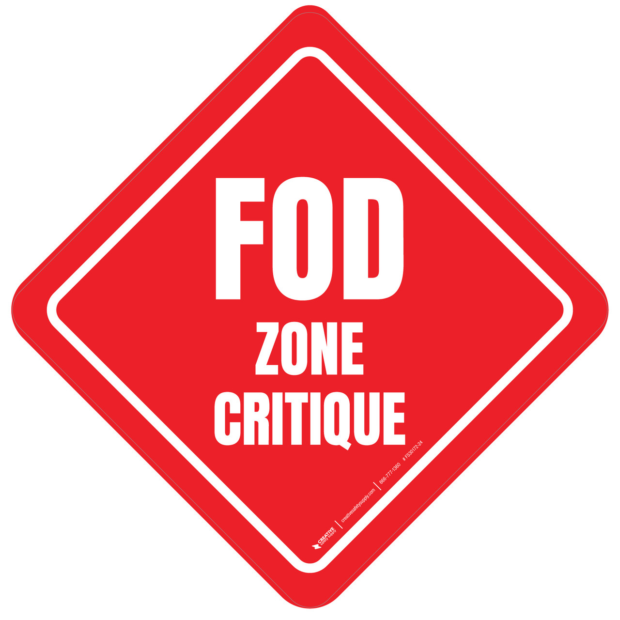 FOD Zone Critique de Type B Étage Signe | Creative Safety Supply