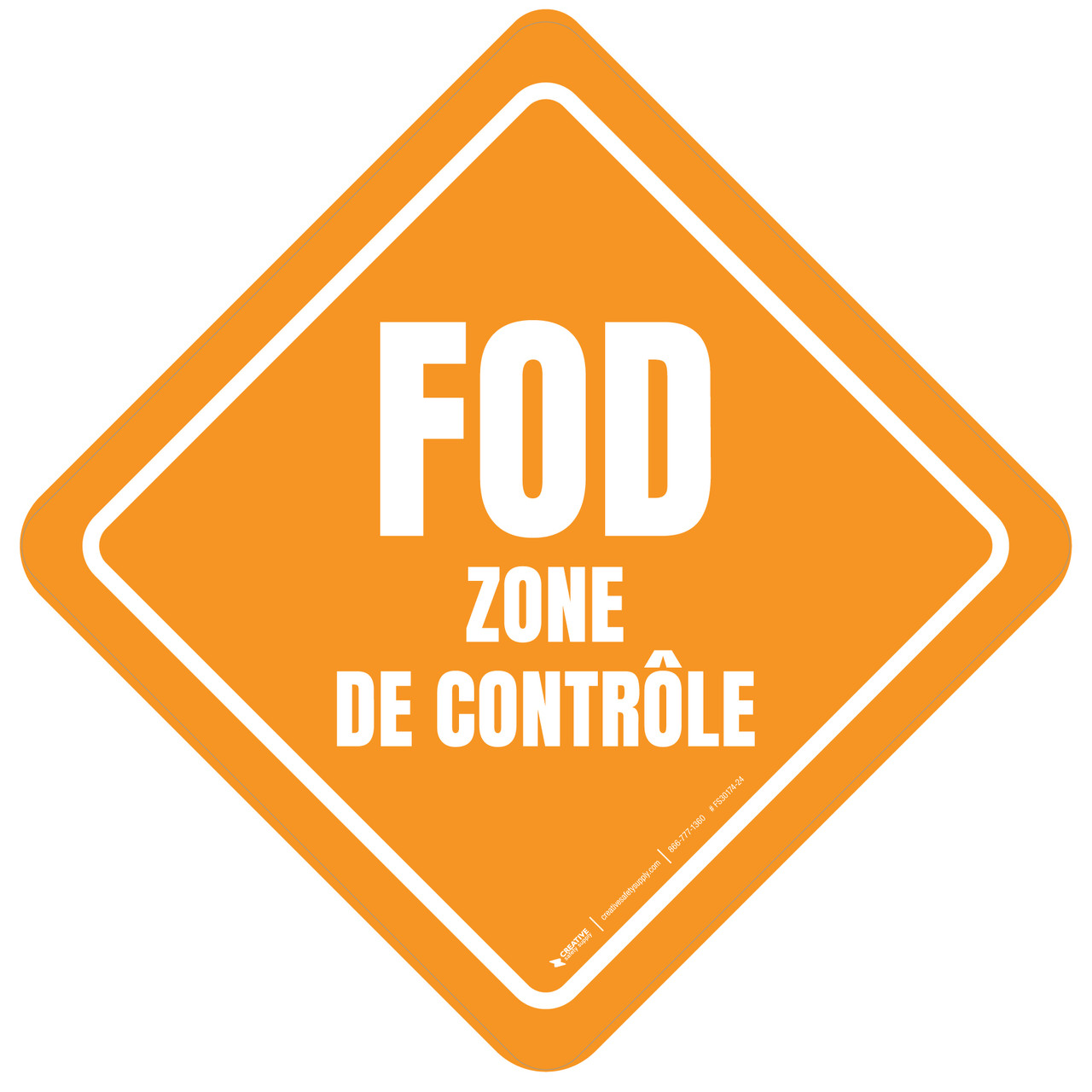 FOD Zone de Contrôle de Type B Étage Signe | Creative Safety Supply