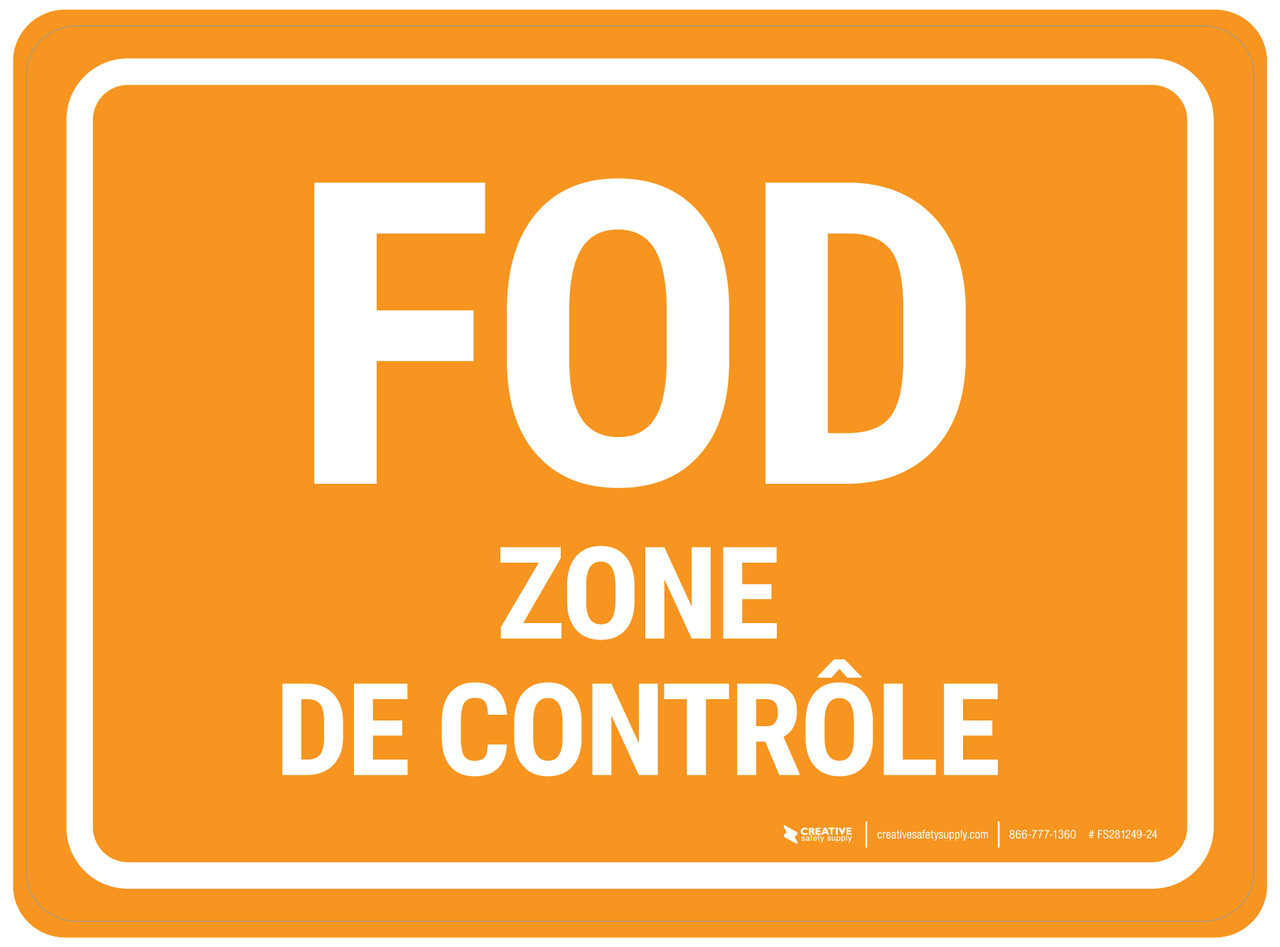 FOD Zone de Contrôle - De-Chaussée Signe | Creative Safety Supply
