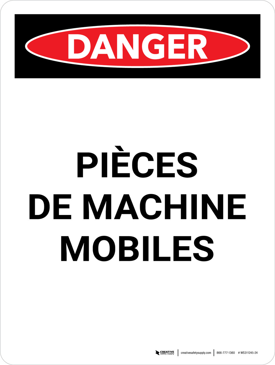 Danger: Le Déplacement Des Pièces De Machine (Danger: Moving Machine ...