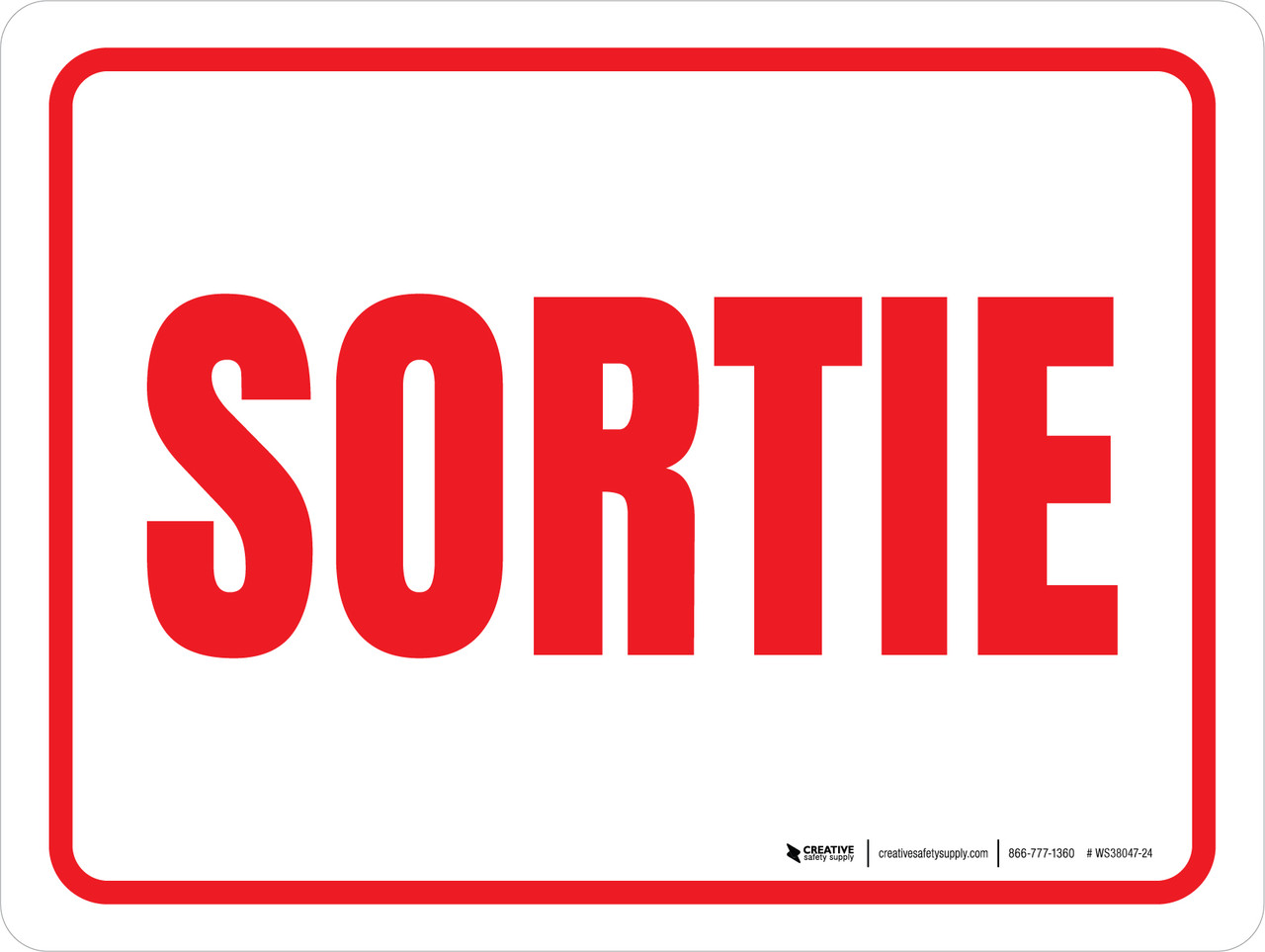 La Sortie D'Un Texte En Rouge (Exit Red Text with Border) Landscape ...