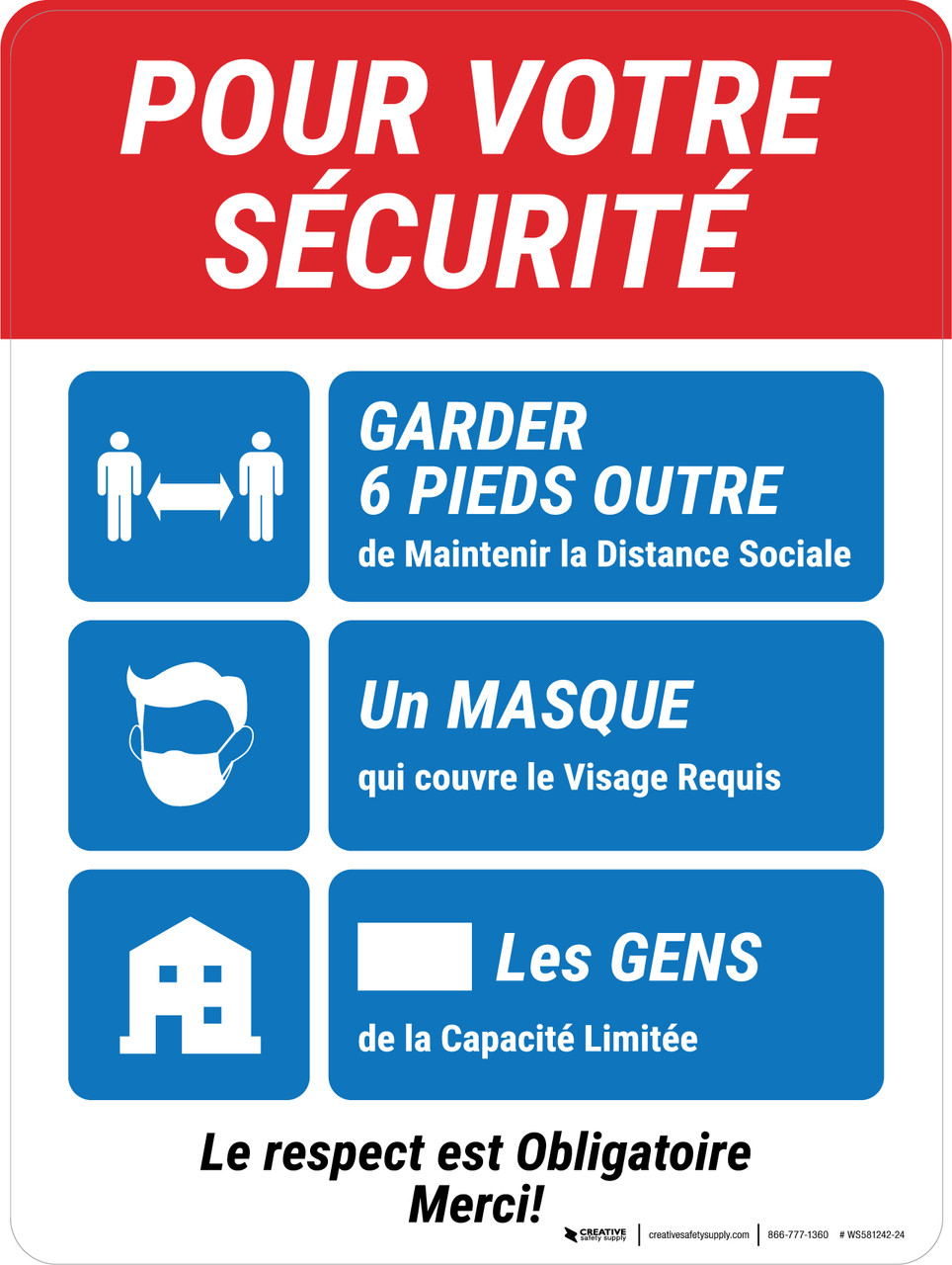 Pour Votre Sécurité, la Distance Sociale (For Your Safety: Social ...