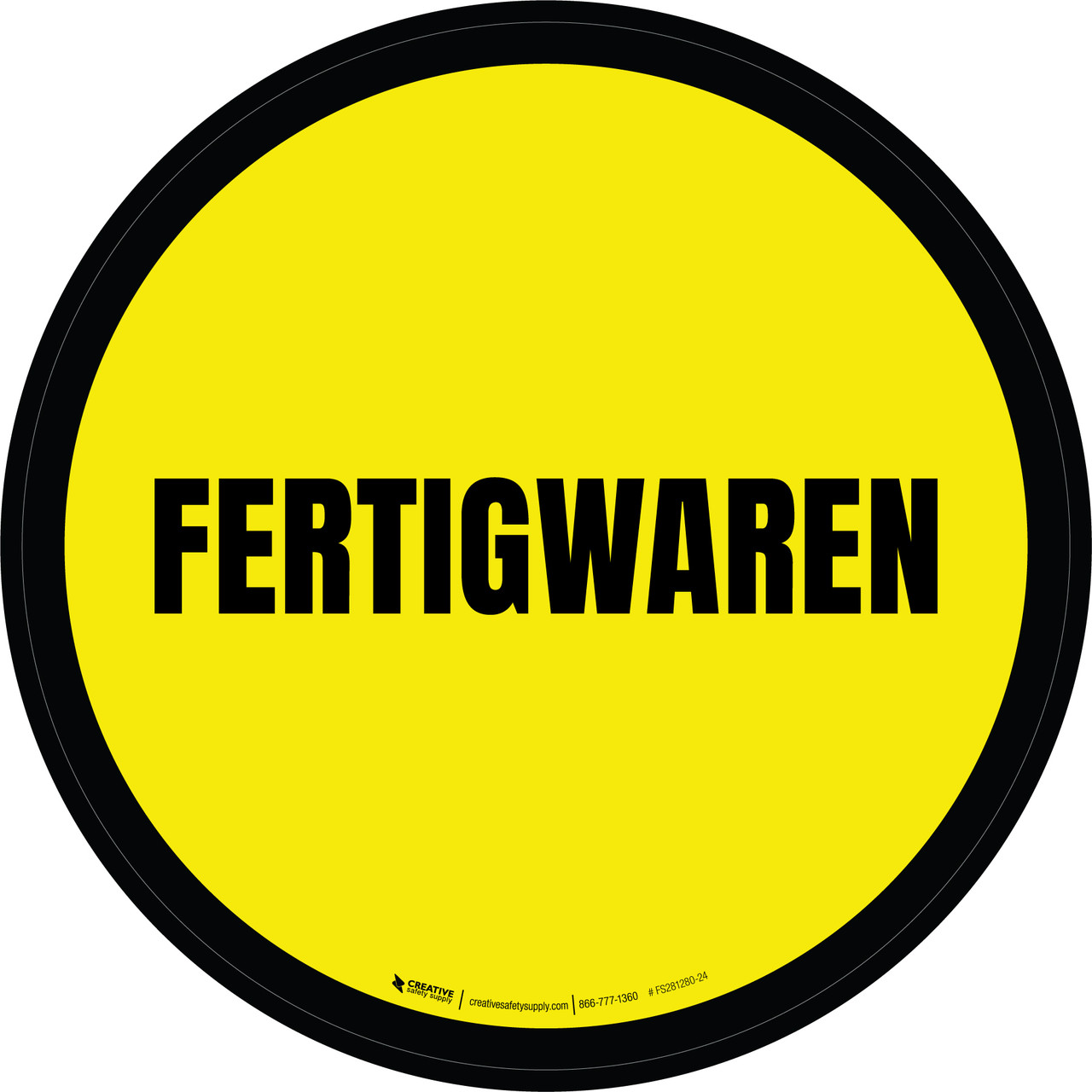 Fertigwaren (Finished Goods) Green Circular German - Floor Sign ...