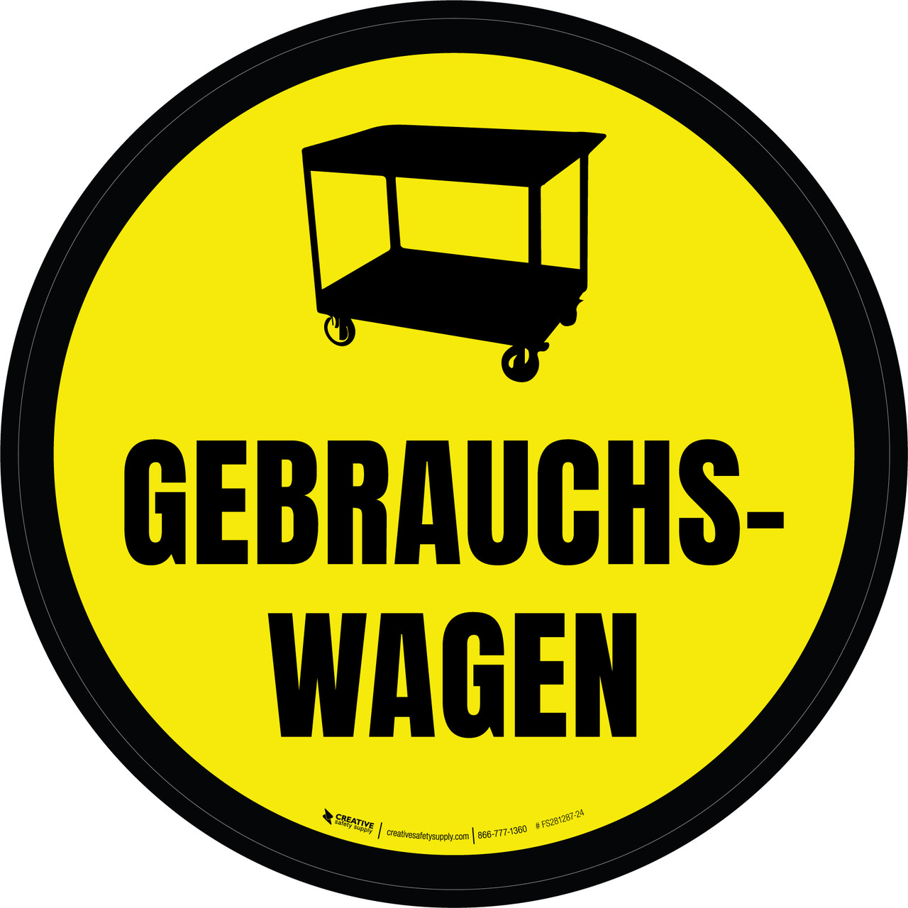 Gebrauchswagen (Utility Cart) Circular German - Floor Sign