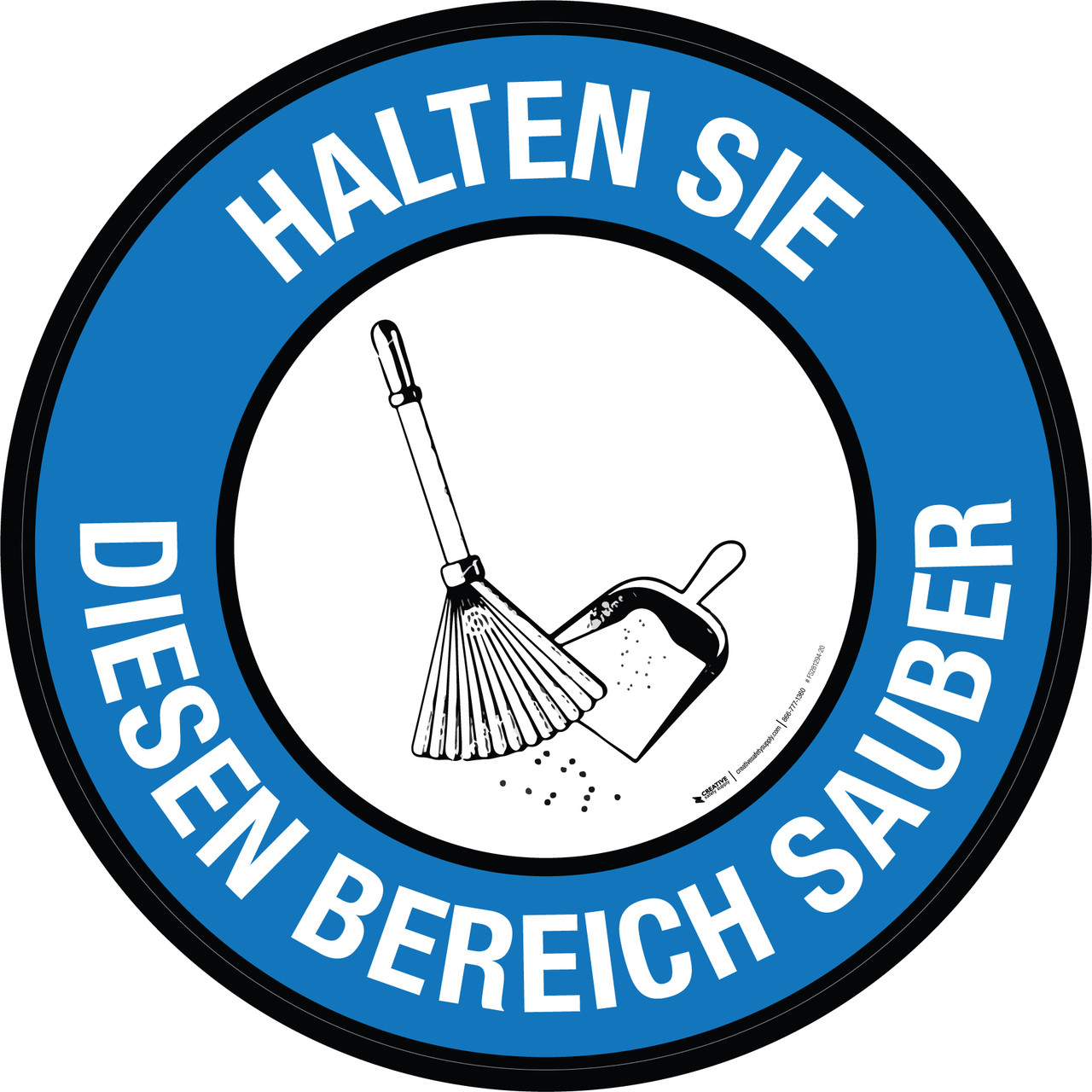 Halten Sie diesen Bereich sauber (Keep This Area Clean) Circular German ...