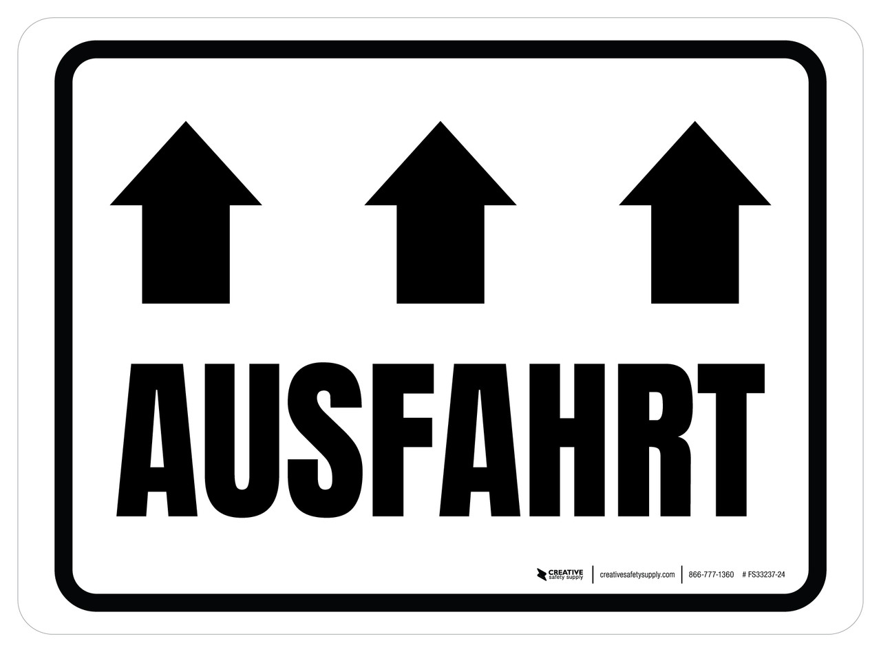 Germany Exit Sign