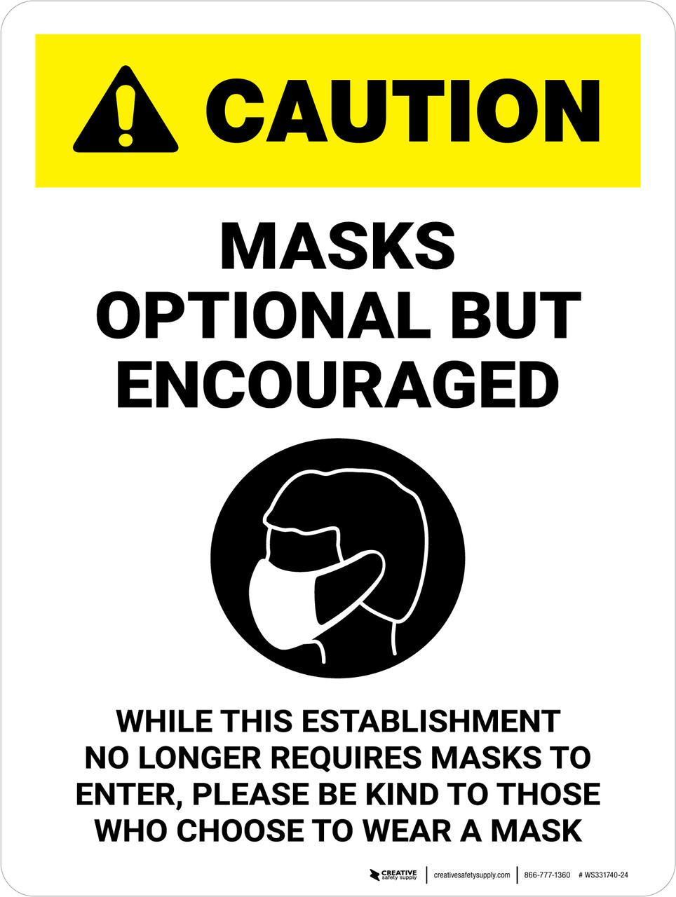 Caution: Masks Optional But Encouraged - Please be Kind To Those Who ...