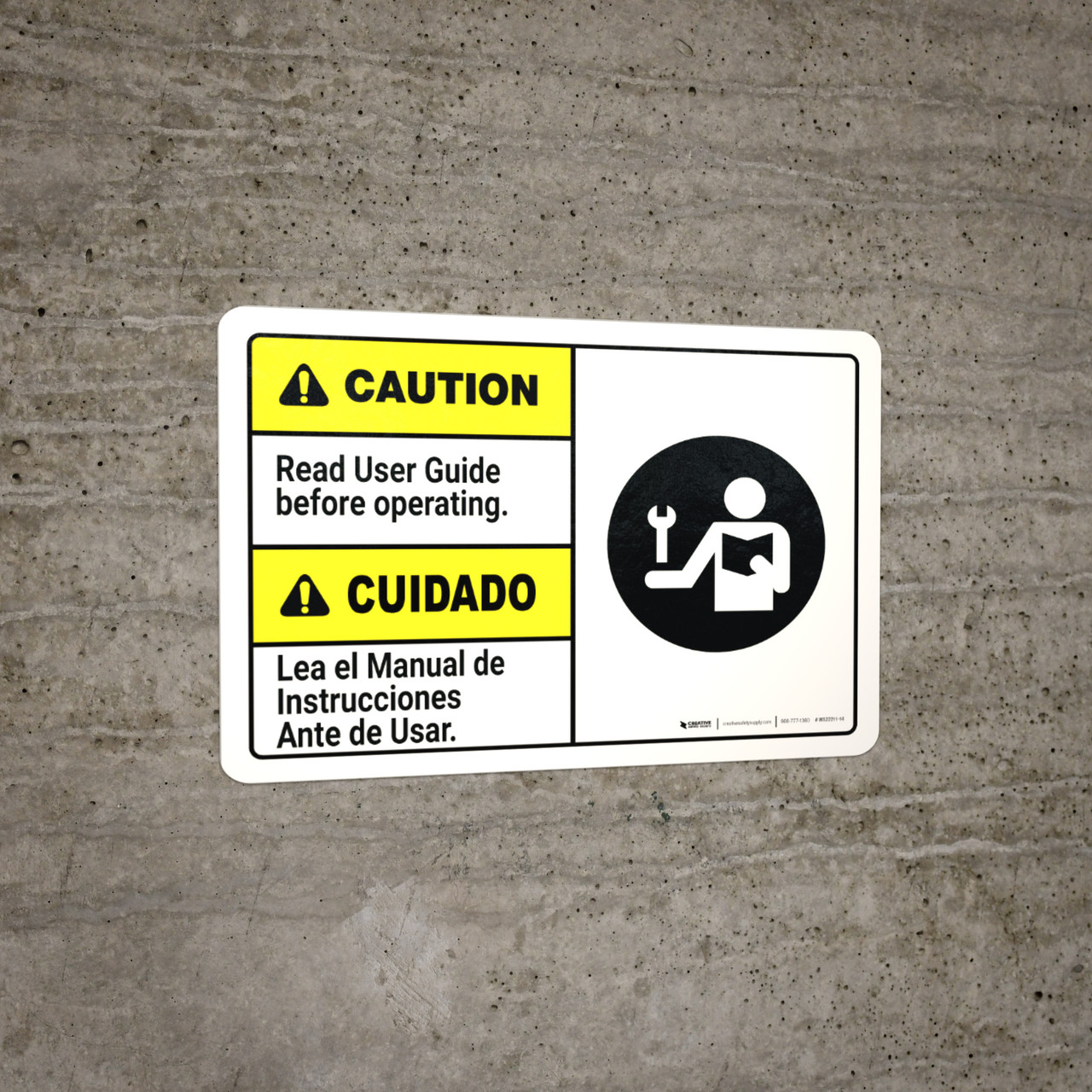 Caution: Read User Guide Before Operating Bilingual Spanish ANSI - Wall ...
